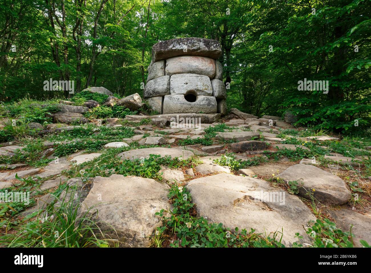 Ancient round compound dolmen in the valley of the river Jean, Monument ...