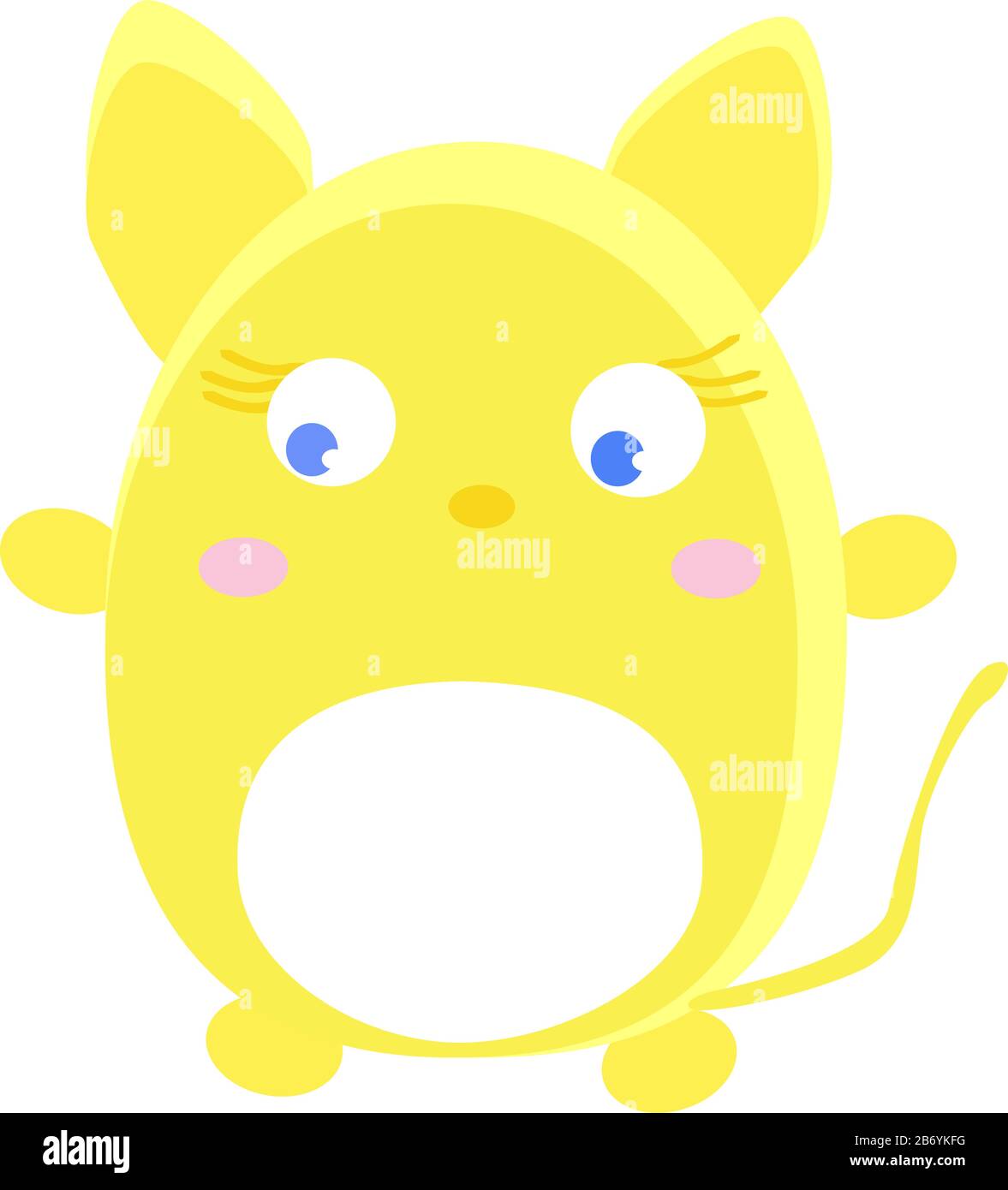 Happy hare, illustration, vector on white background Stock Vector Image ...