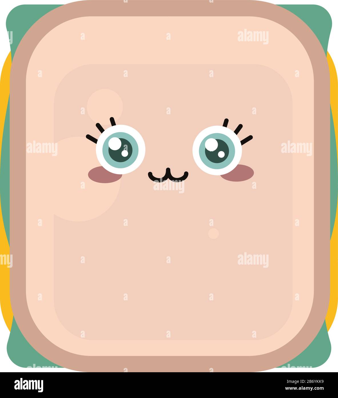 Happy sandwich, illustration, vector on white background Stock Vector ...