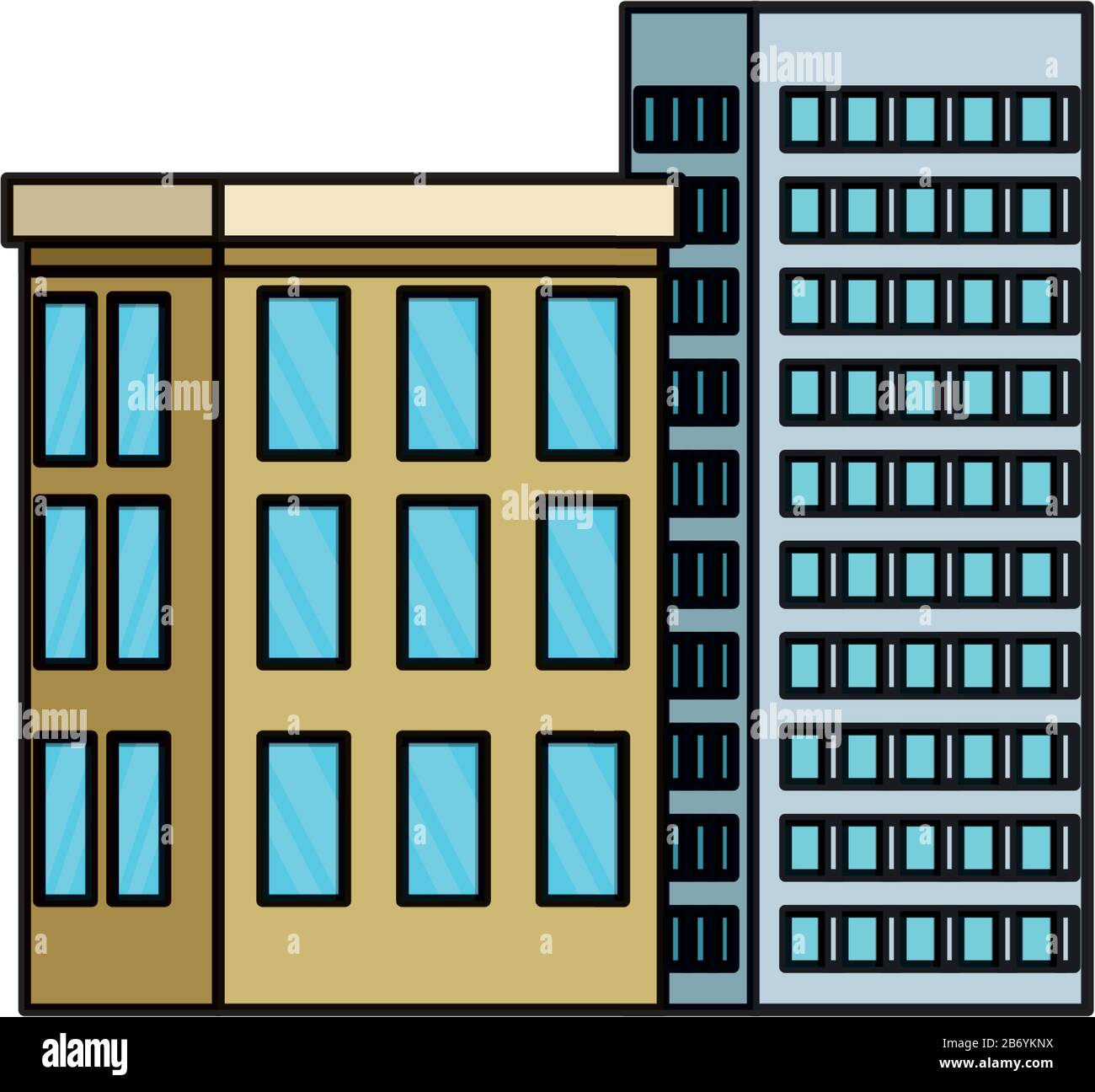 building with windows isolated icon Stock Vector Image & Art - Alamy