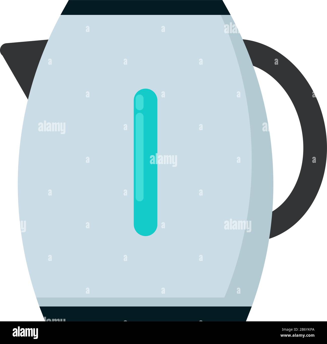 White kettle, illustration, vector on white background Stock Vector ...