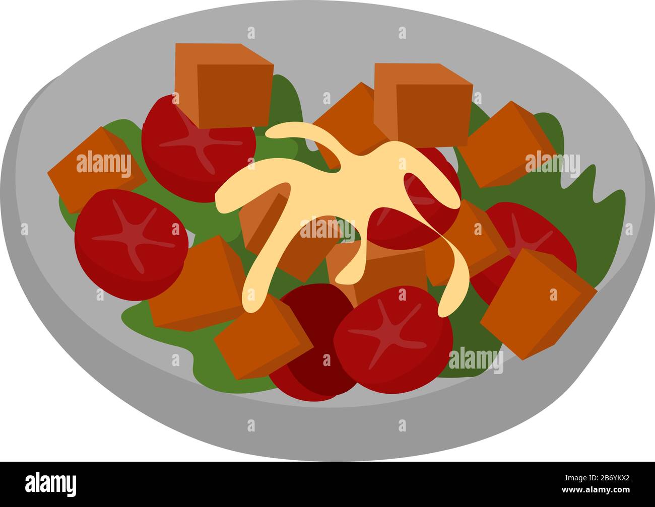 Tasty chicken salad on Stock Vector Images - Alamy