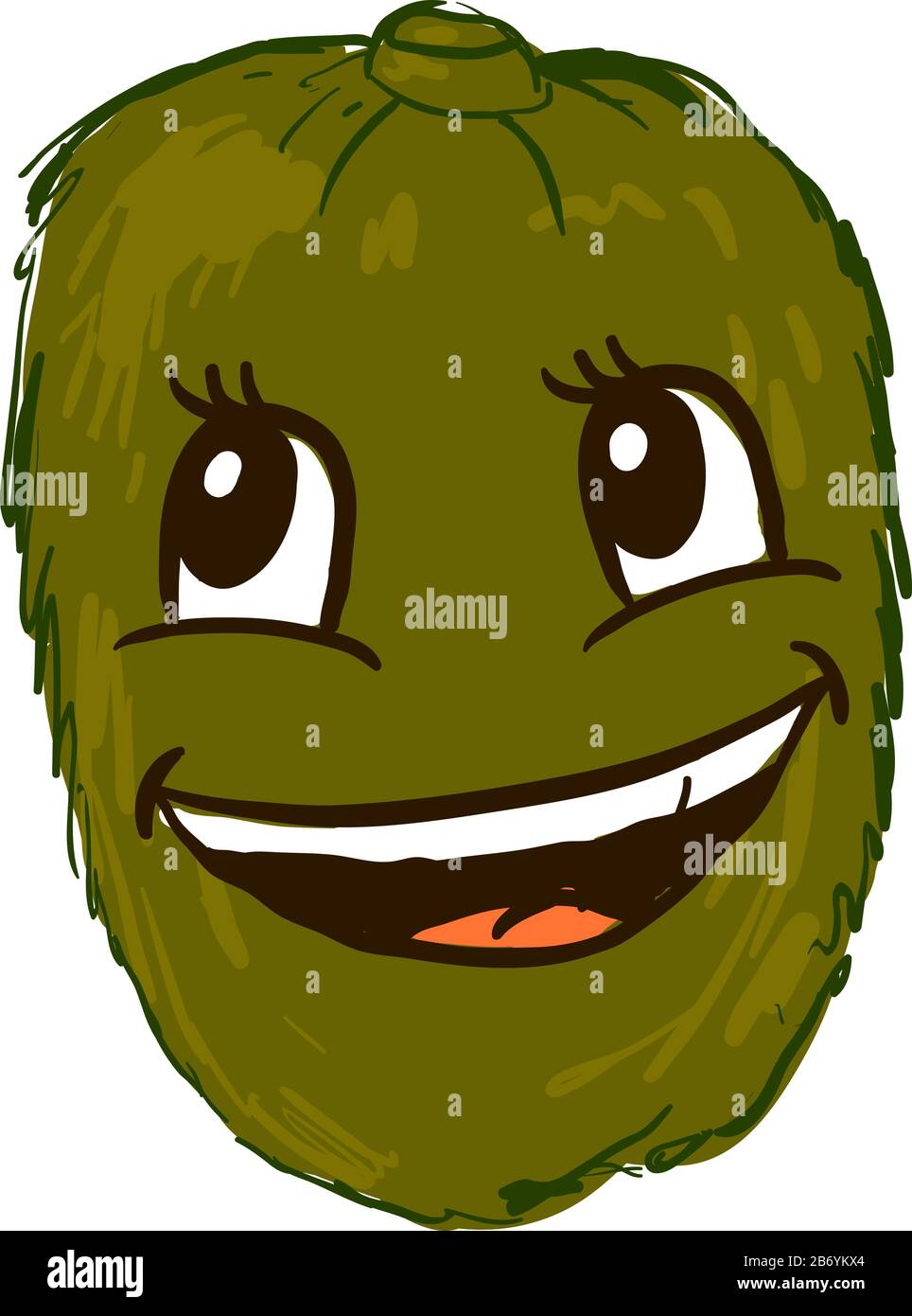 Happy kiwi, illustration, vector on white background Stock Vector Image ...