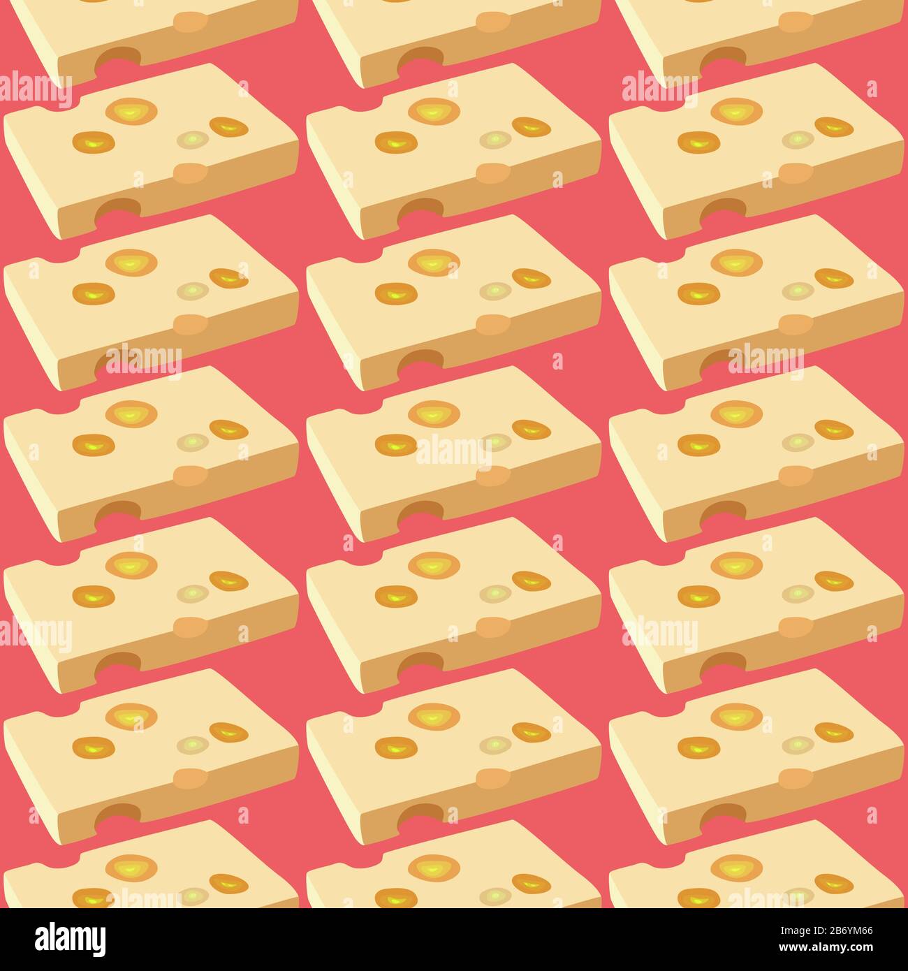 Cheese pattern, illustration, vector on white background Stock Vector ...