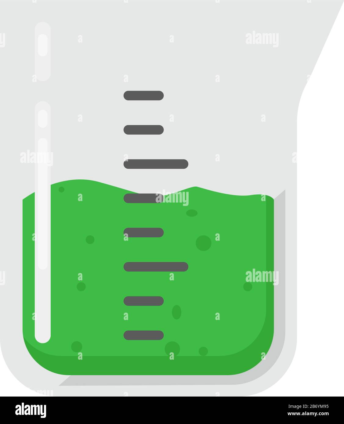 Beaker flask, illustration, vector on white background Stock Vector ...