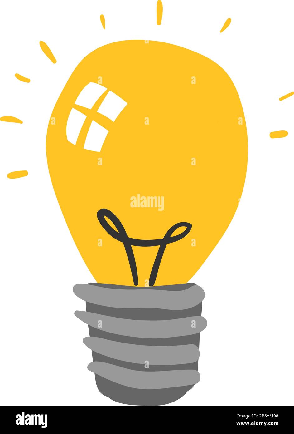 Flat lighting bulb, illustration, vector on white background Stock ...