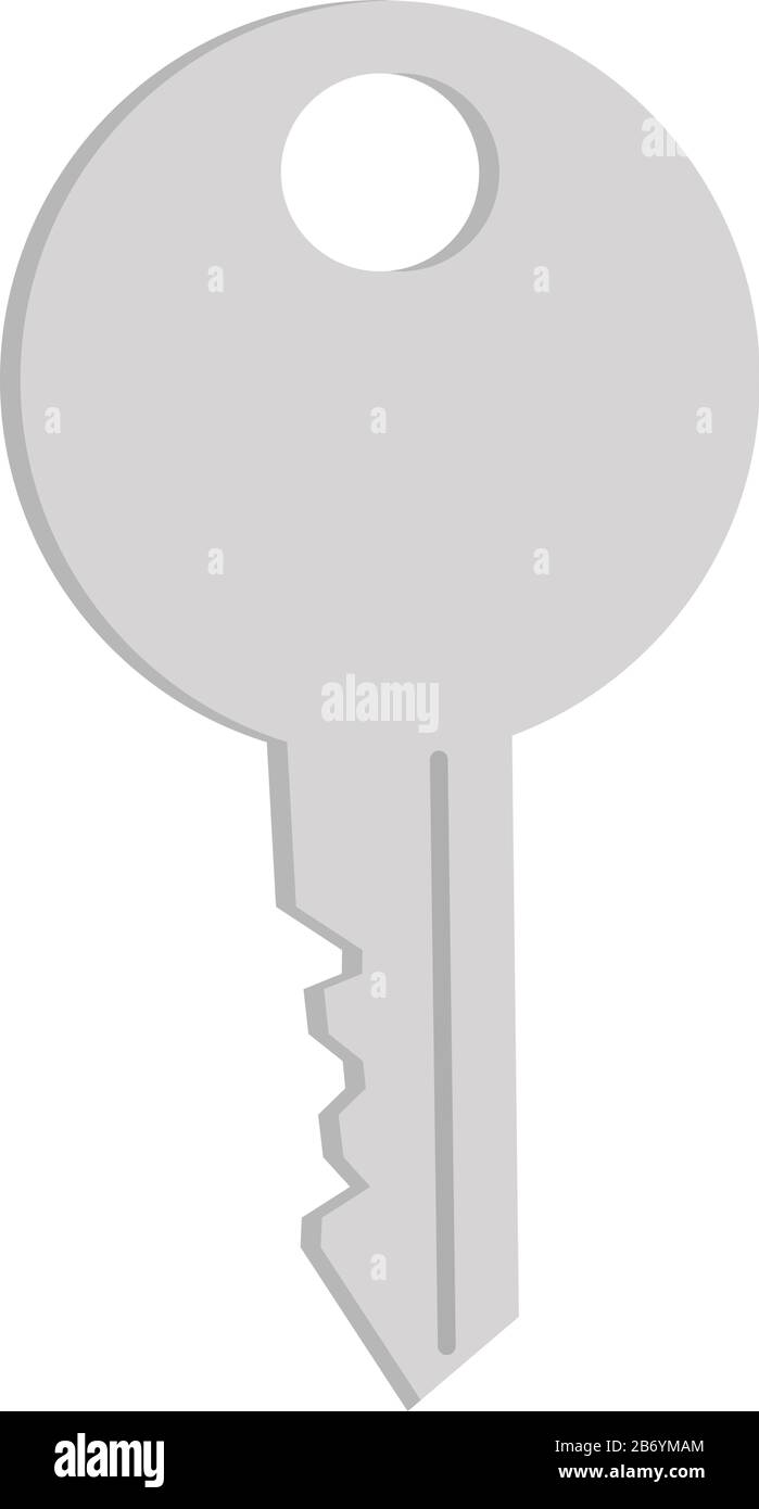 Small key, illustration, vector on white background Stock Vector Image ...
