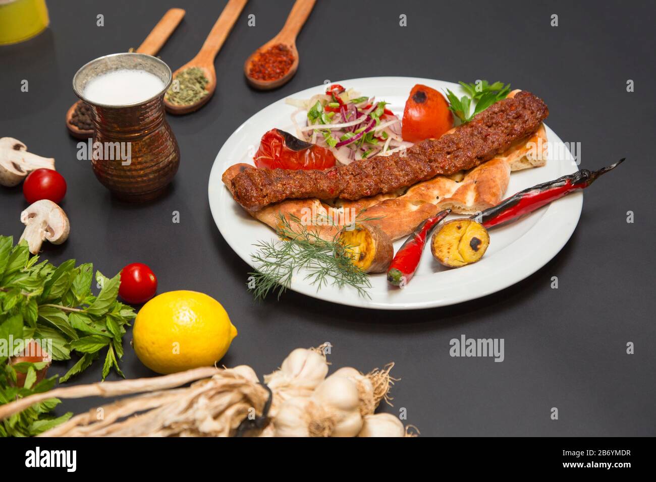 Food kebab from turkish cuisine Stock Photo - Alamy