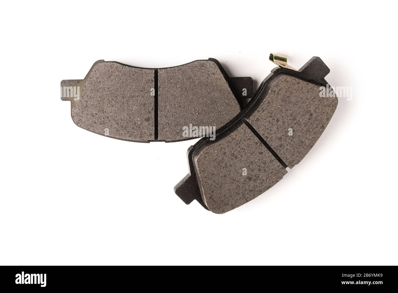 Couple of brake pads for a car isolated on white background Stock Photo ...