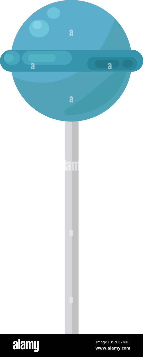Blue lollipop, illustration, vector on white background Stock Vector ...