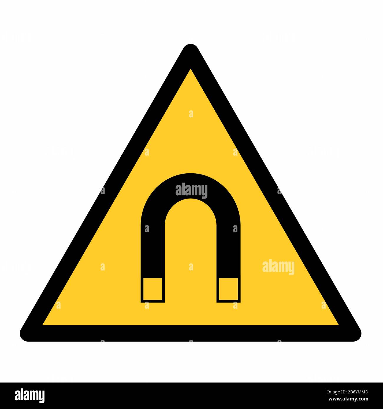 Magnetic field warning sign Stock Vector Image & Art - Alamy