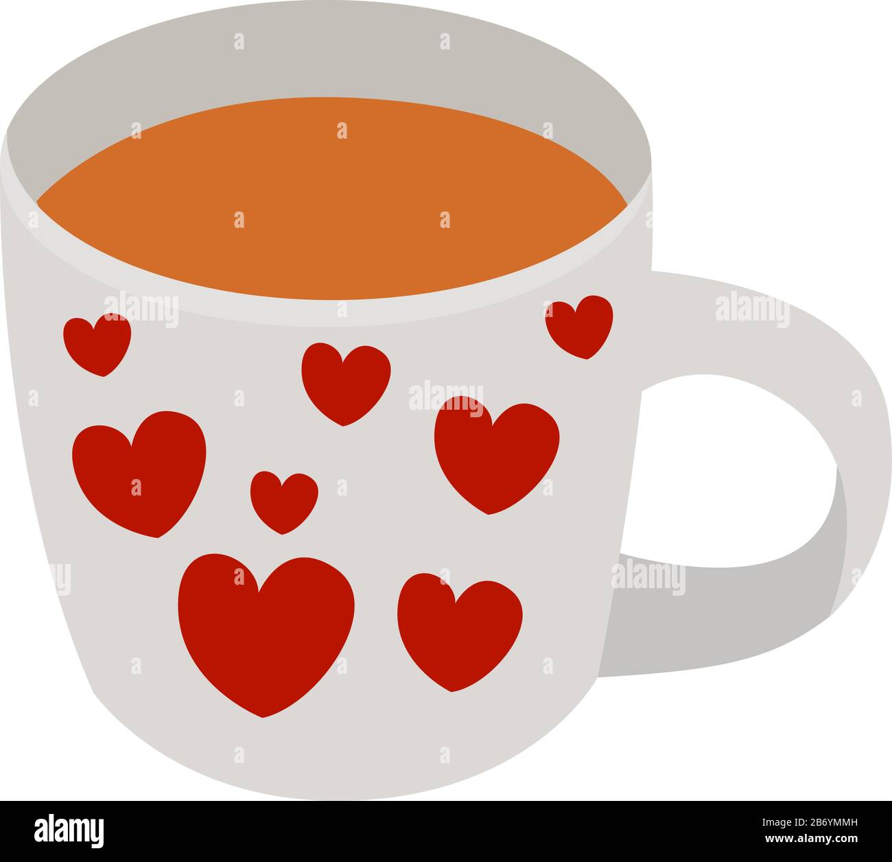 Cup of tea, illustration, vector on white background Stock Vector Image ...