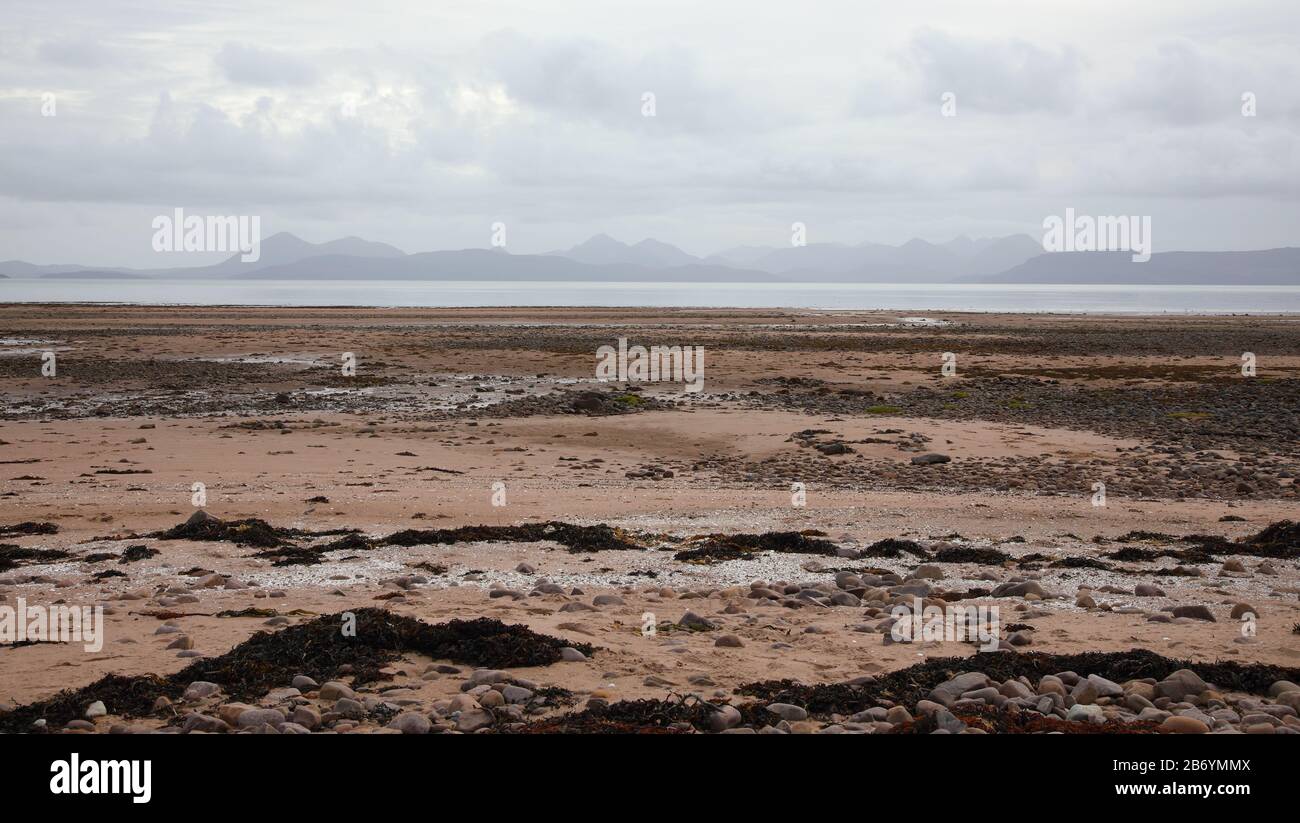 View of Raasay and the Isle of Skye, Scotland, from Applecross Stock ...