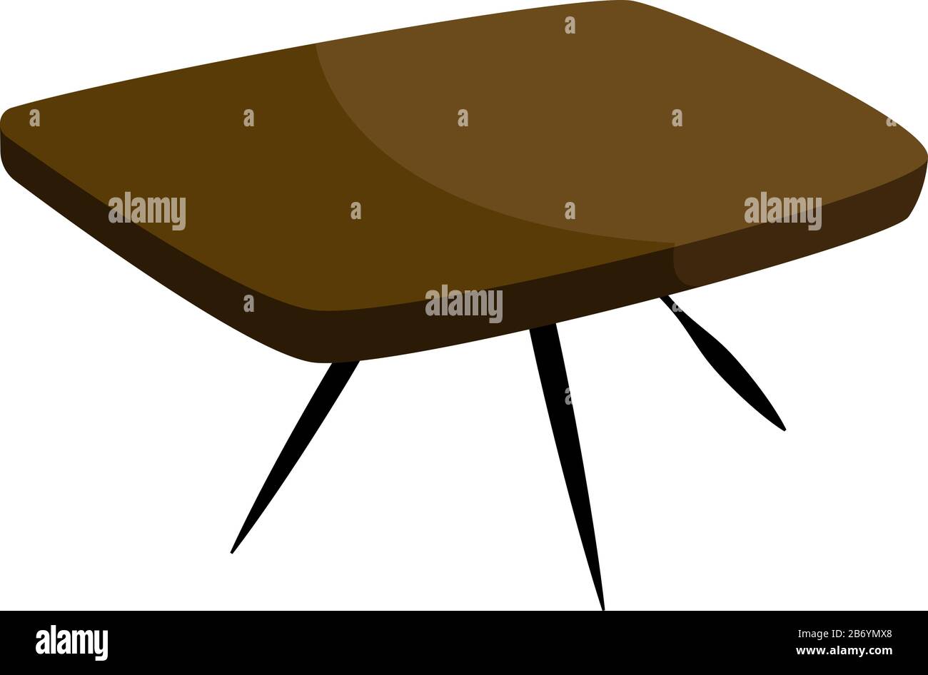 Coffee table, illustration, vector on white background Stock Vector ...