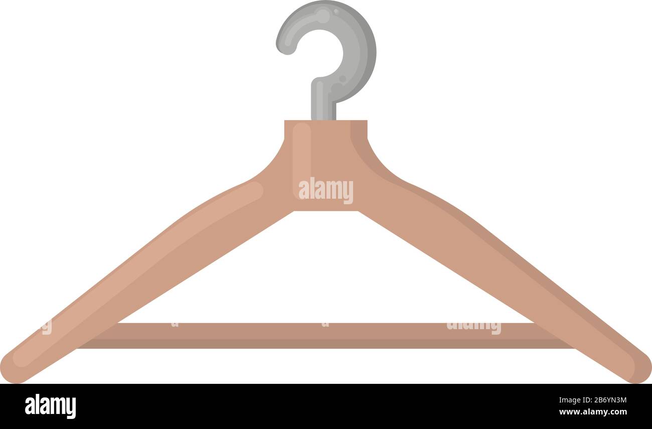 Clothe hanger, illustration, vector on white background Stock Vector ...