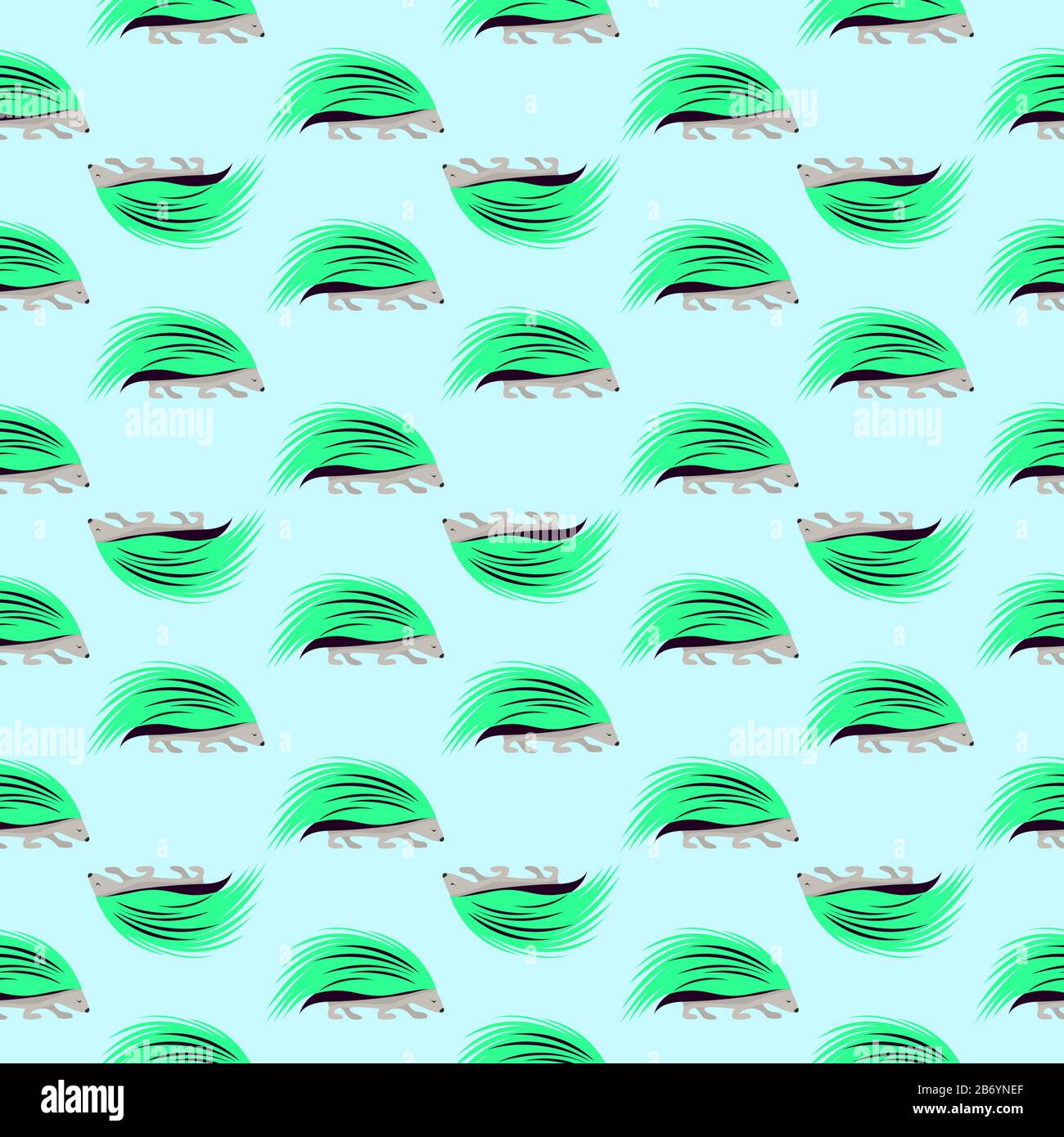 Porcupine pattern, illustration, vector on white background Stock ...