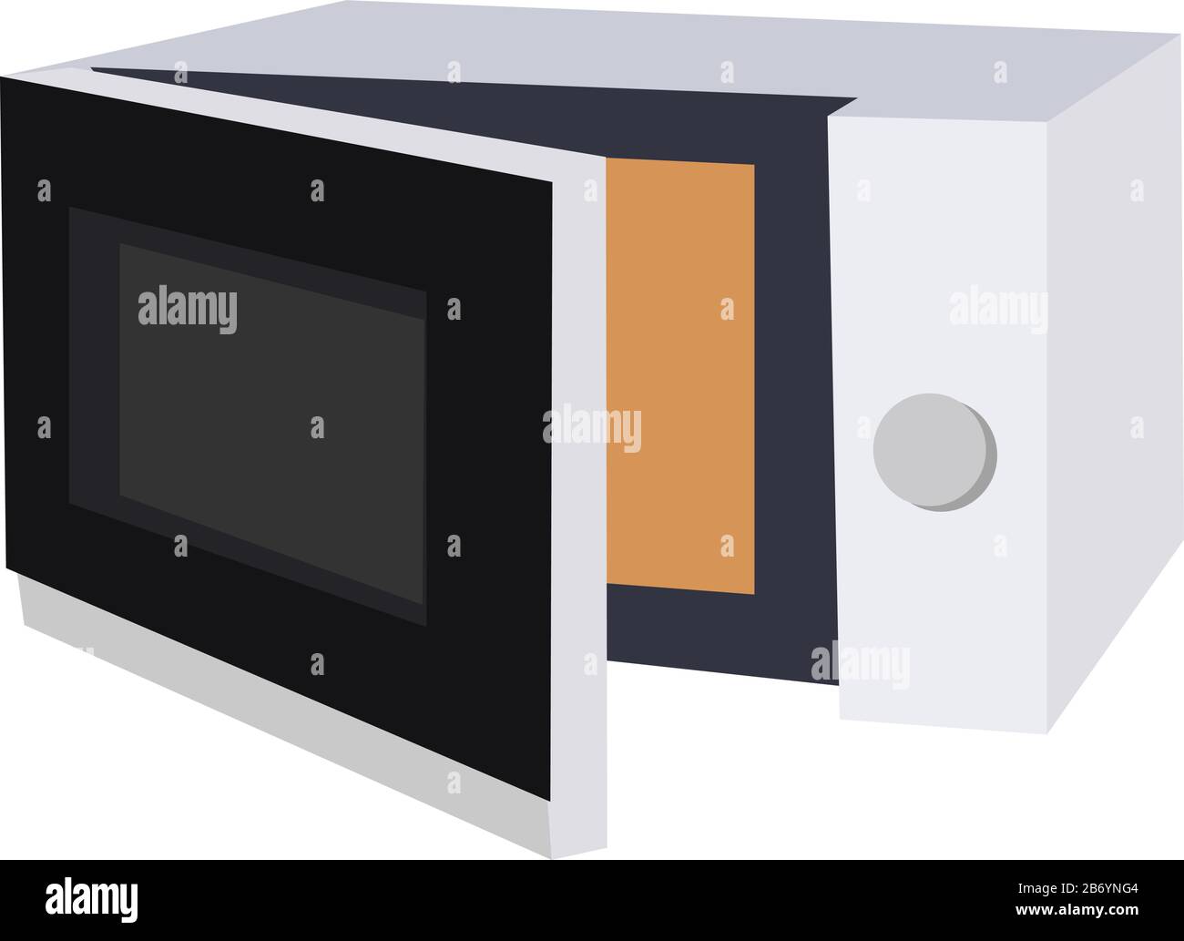 Microwave, illustration, vector on white background Stock Vector Image ...