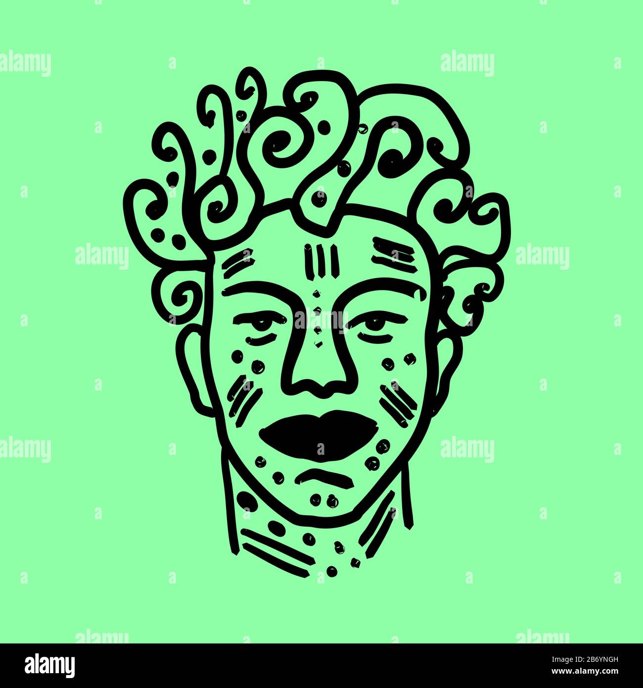 Man art drawing, illustration, vector on white background Stock Vector ...