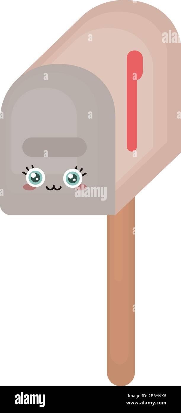 Mail box, illustration, vector on white background Stock Vector Image ...