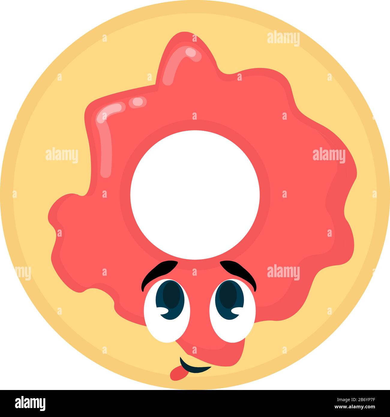 Cute donut, illustration, vector on white background Stock Vector Image ...