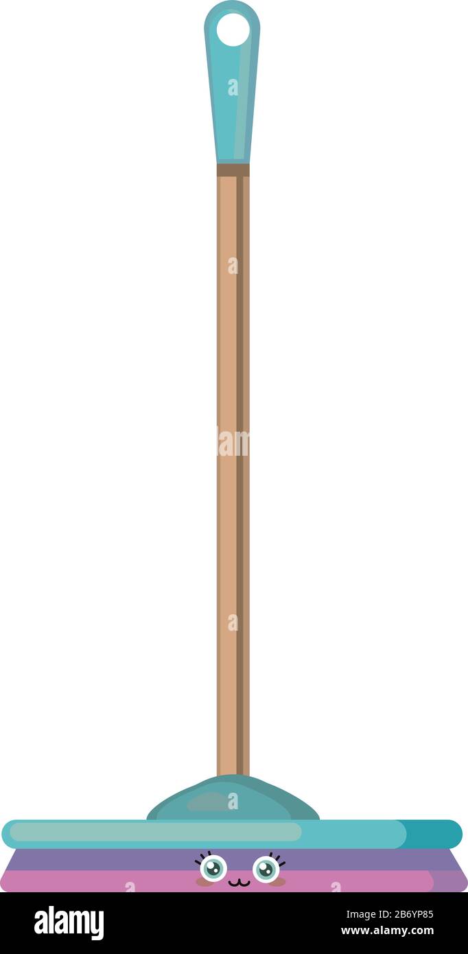 Cute mop, illustration, vector on white background Stock Vector Image ...