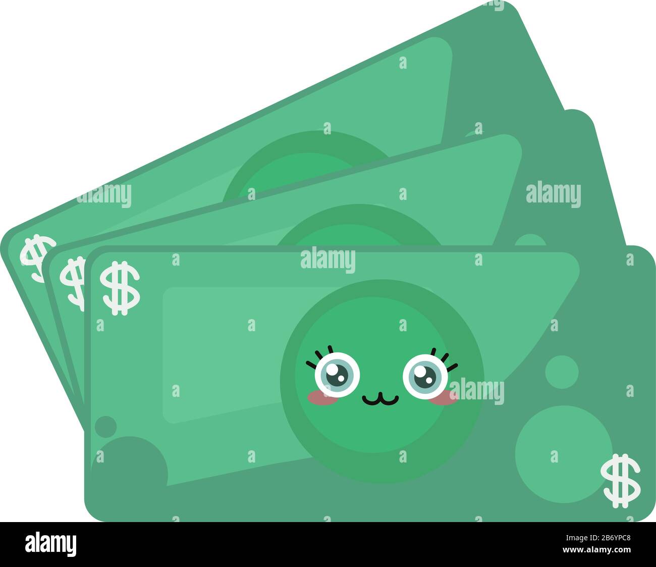 Paper money, illustration, vector on white background Stock Vector ...