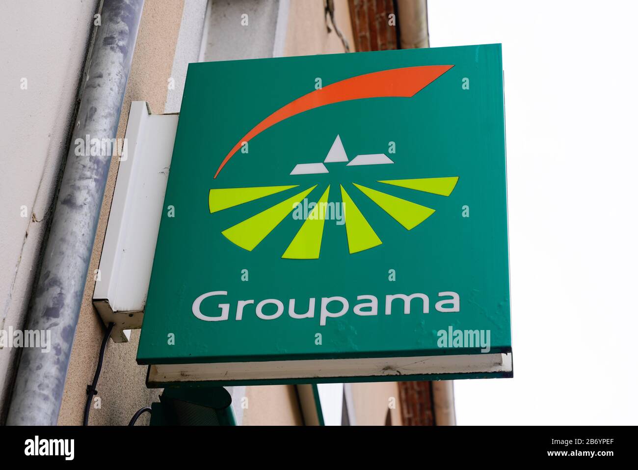 Bordeaux , Aquitaine / France - 02 21 2020 : Groupama logo sign office ...