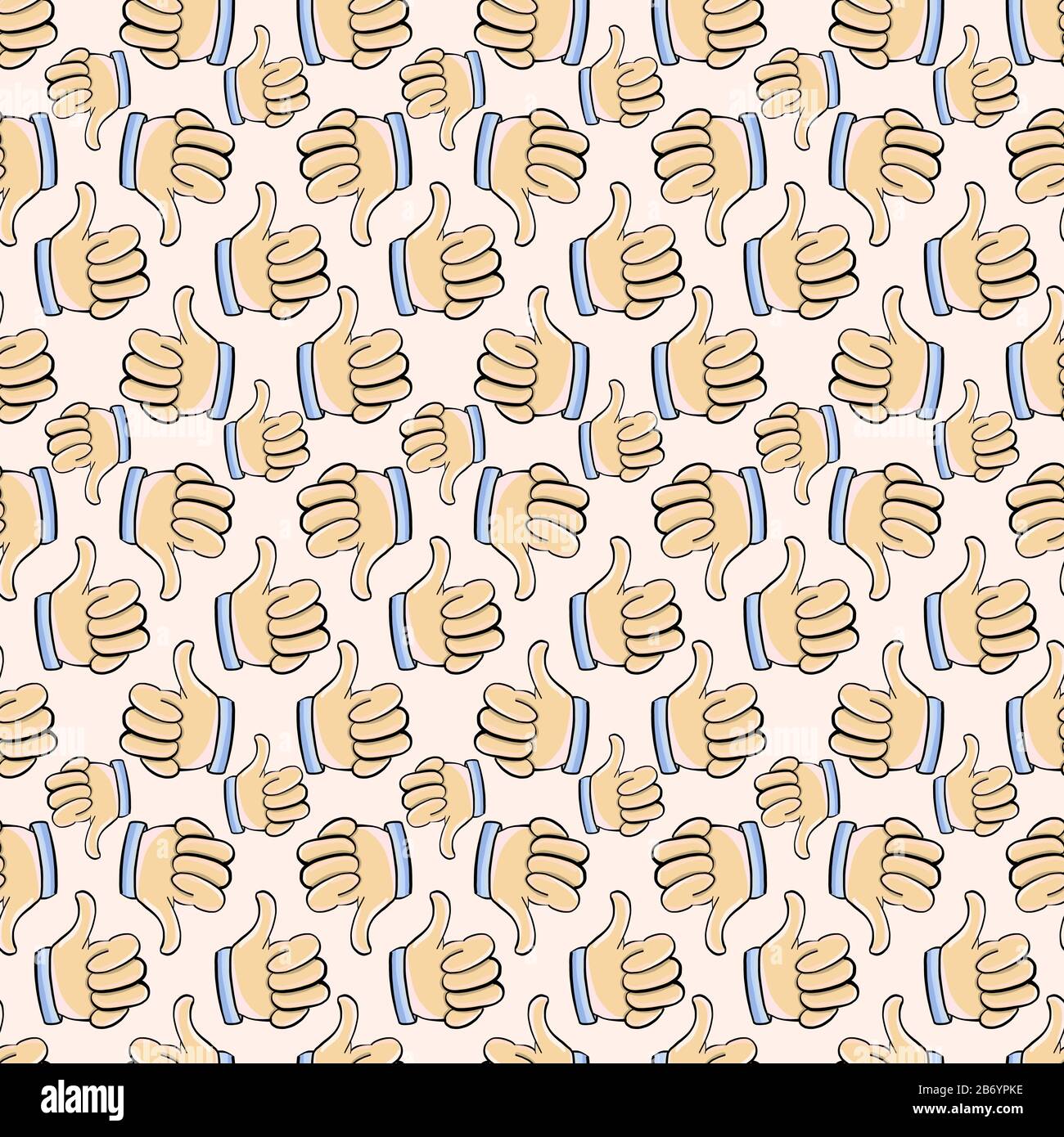 Hand fingers pattern, illustration, vector on white background Stock ...