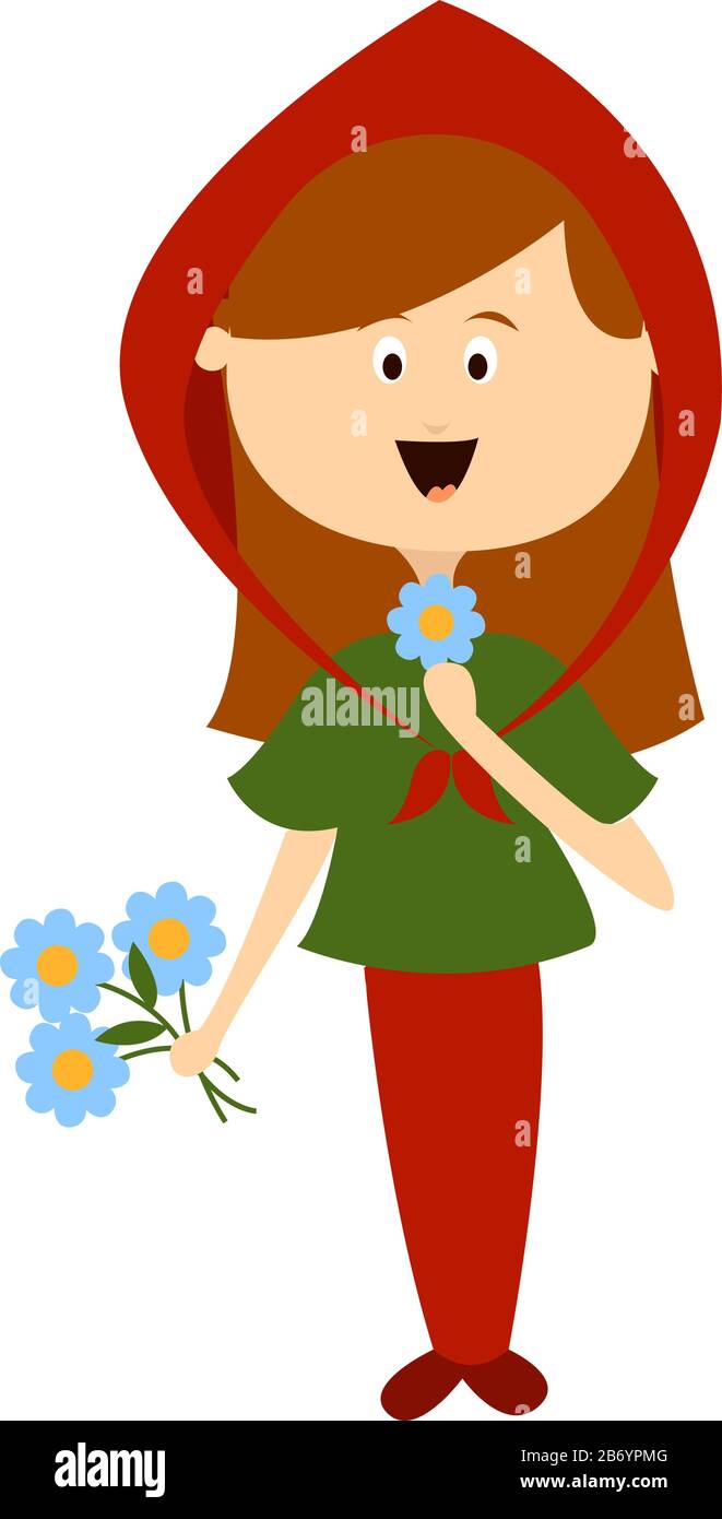 Girl child spring white Stock Vector Images - Alamy