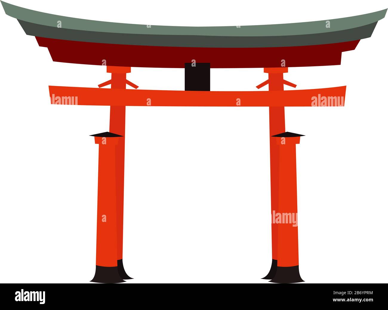 China shrine, illustration, vector on white background Stock Vector ...