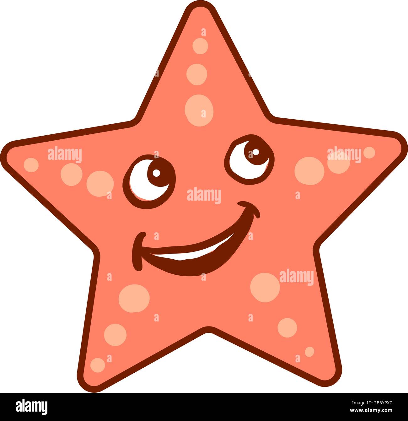 Cartoon cute starfish vector Cut Out Stock Images & Pictures - Alamy