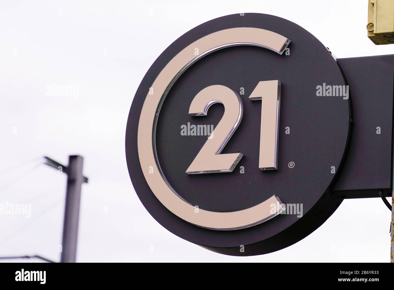 Bordeaux , Aquitaine / France - 11 18 2019 : Century 21 sign round logo ...
