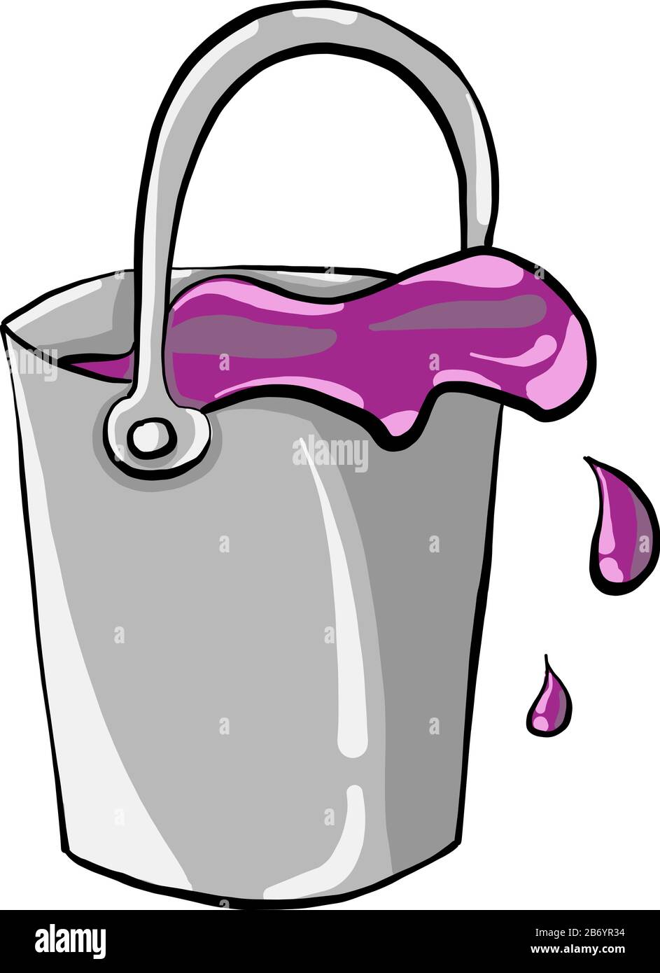 Purple paint, illustration, vector on white background Stock Vector ...