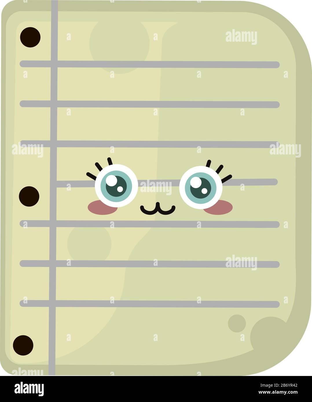 Cute paper, illustration, vector on white background Stock Vector Image ...