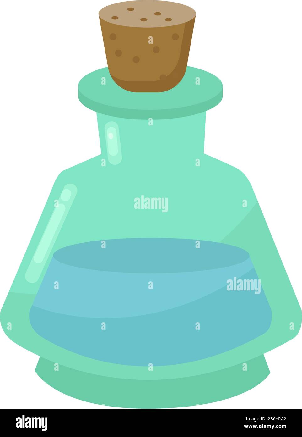 Elixir in bottle, illustration, vector on white background Stock Vector ...