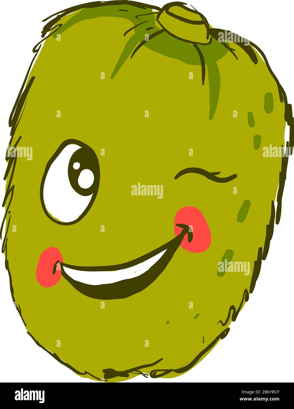 Kiwi winkle, illustration, vector on white background Stock Vector ...