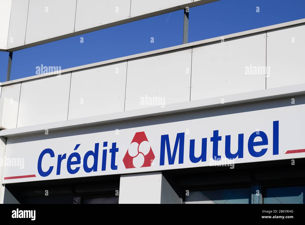 Bordeaux , Aquitaine / France - 01 24 2020 : credit mutuel french sign ...