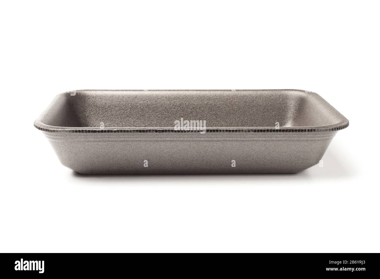 Black empty food tray isolated on white background Stock Photo - Alamy