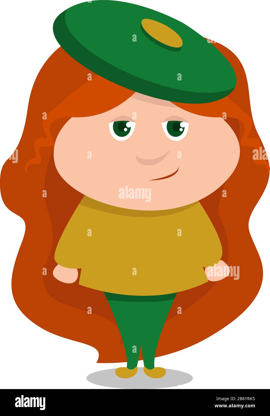 Little woman, illustration, vector on white background Stock Vector ...