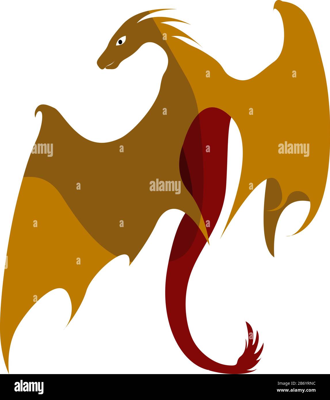 Dragon In Flight Drawing