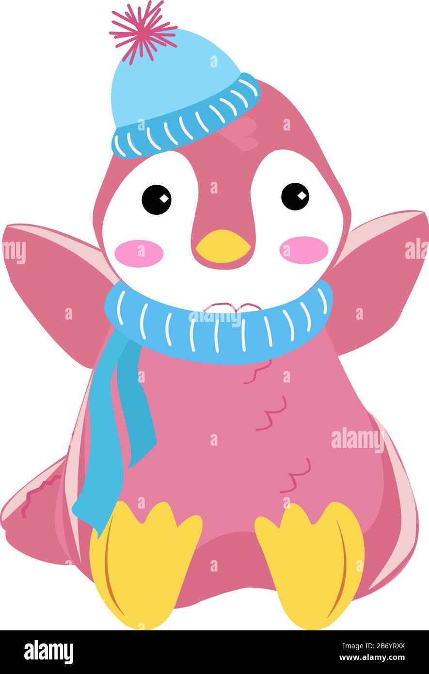 Adorable baby penguin in Stock Vector Images - Alamy