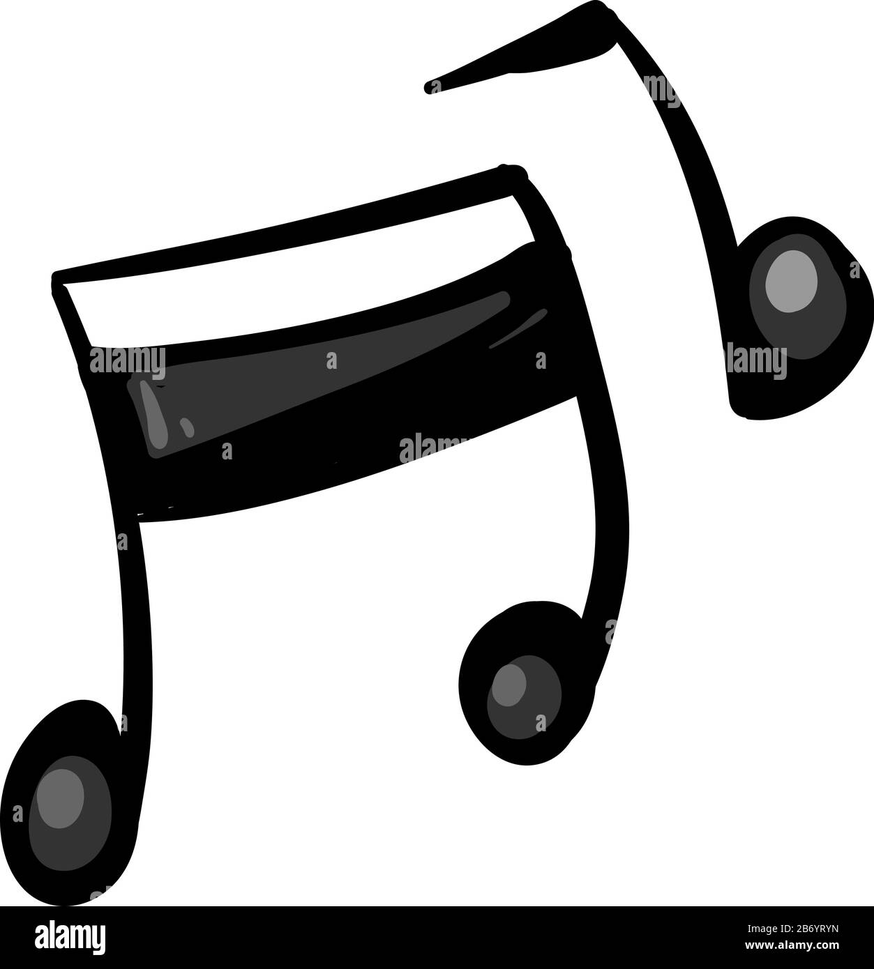 Music notes, illustration, vector on white background Stock Vector ...