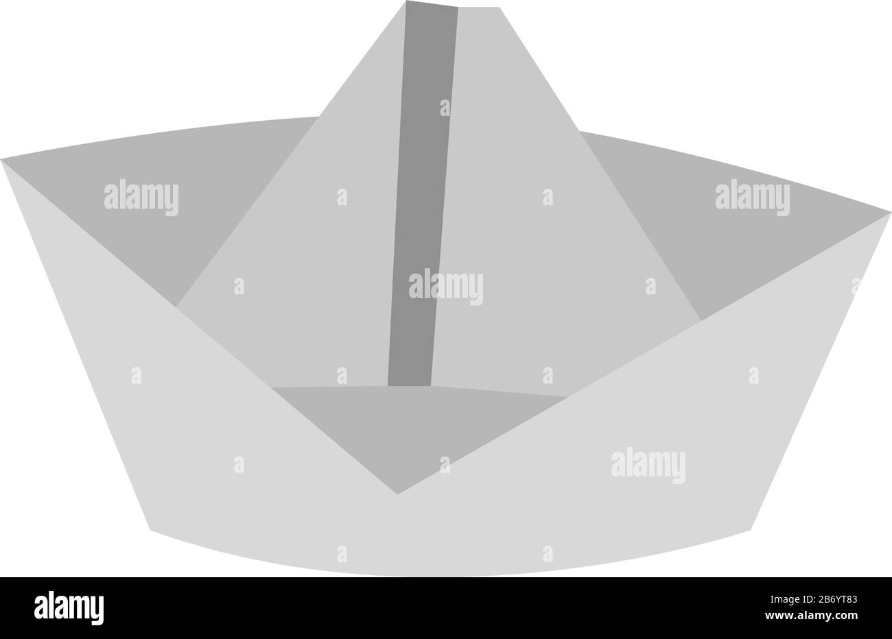 Paper boat, illustration, vector on white background Stock Vector Image ...