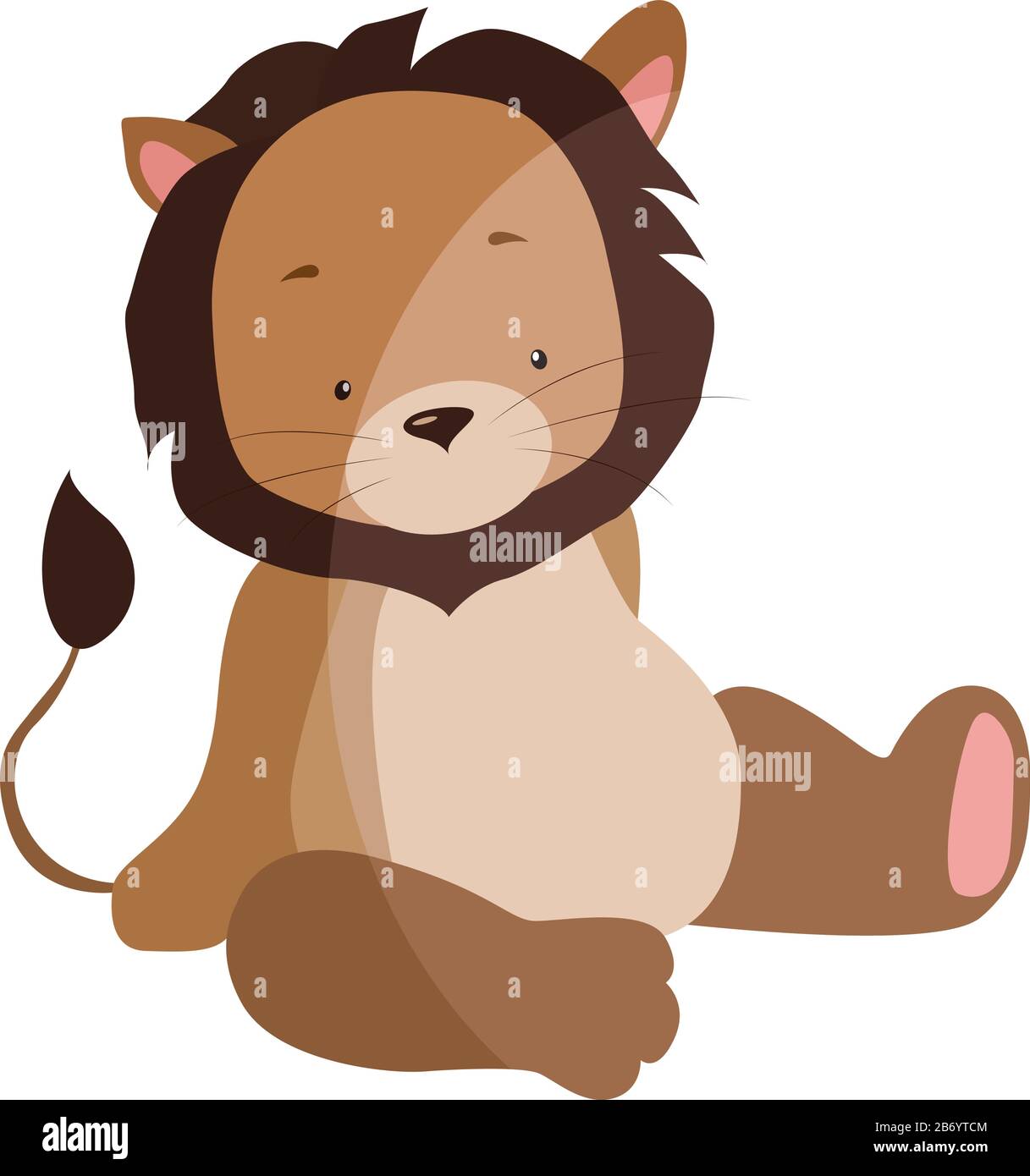 Lion toy, illustration, vector on white background Stock Vector Image ...