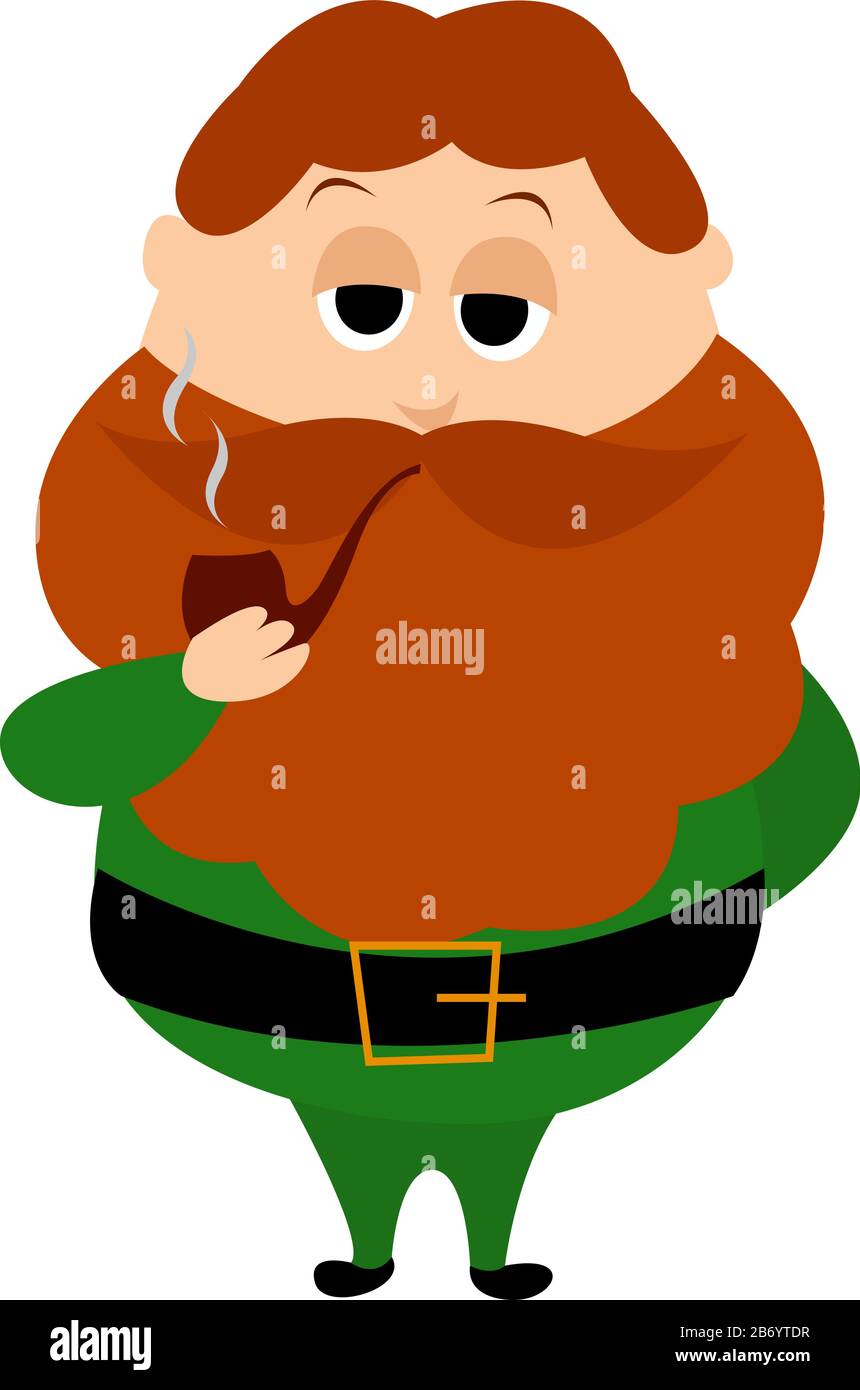 Man in green, illustration, vector on white background Stock Vector ...