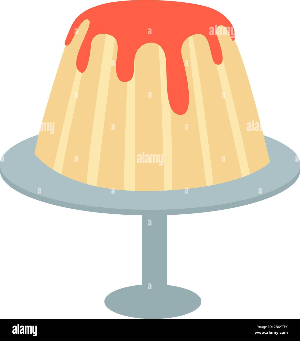 Milk pudding, illustration, vector on white background Stock Vector ...