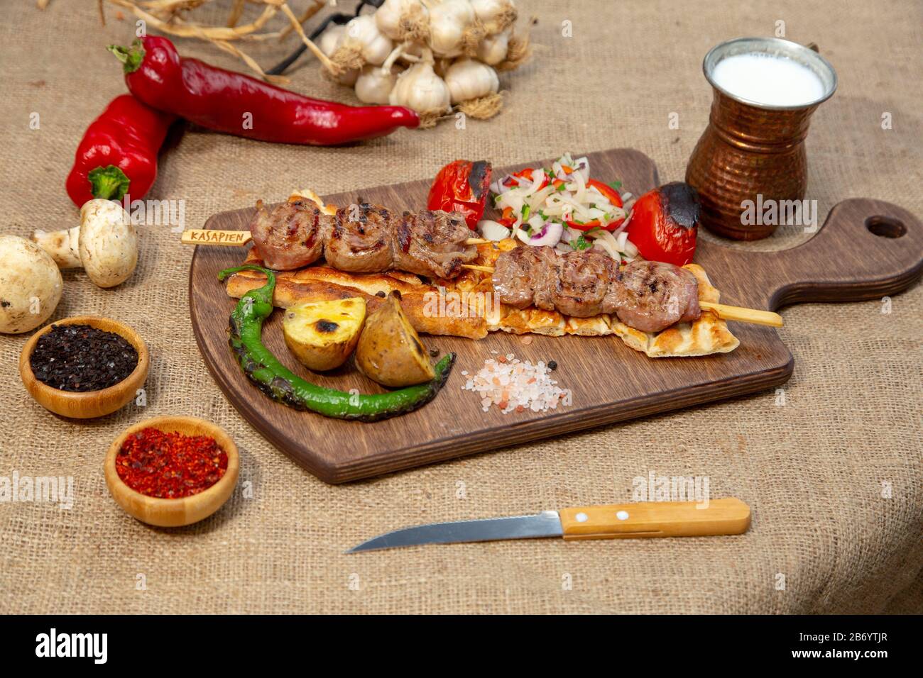 Food kebab from turkish cuisine Stock Photo - Alamy