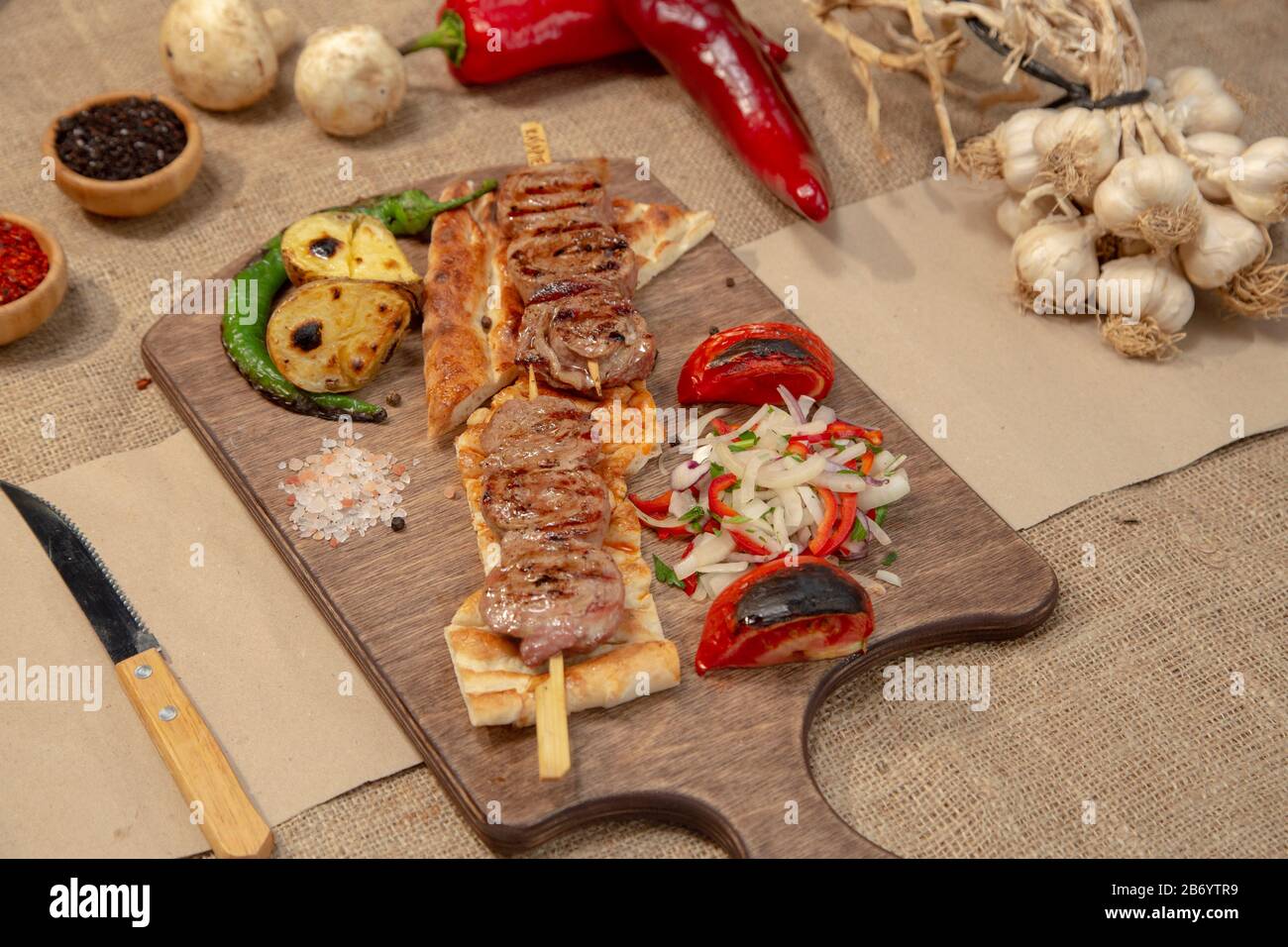 Food kebab from turkish cuisine Stock Photo - Alamy