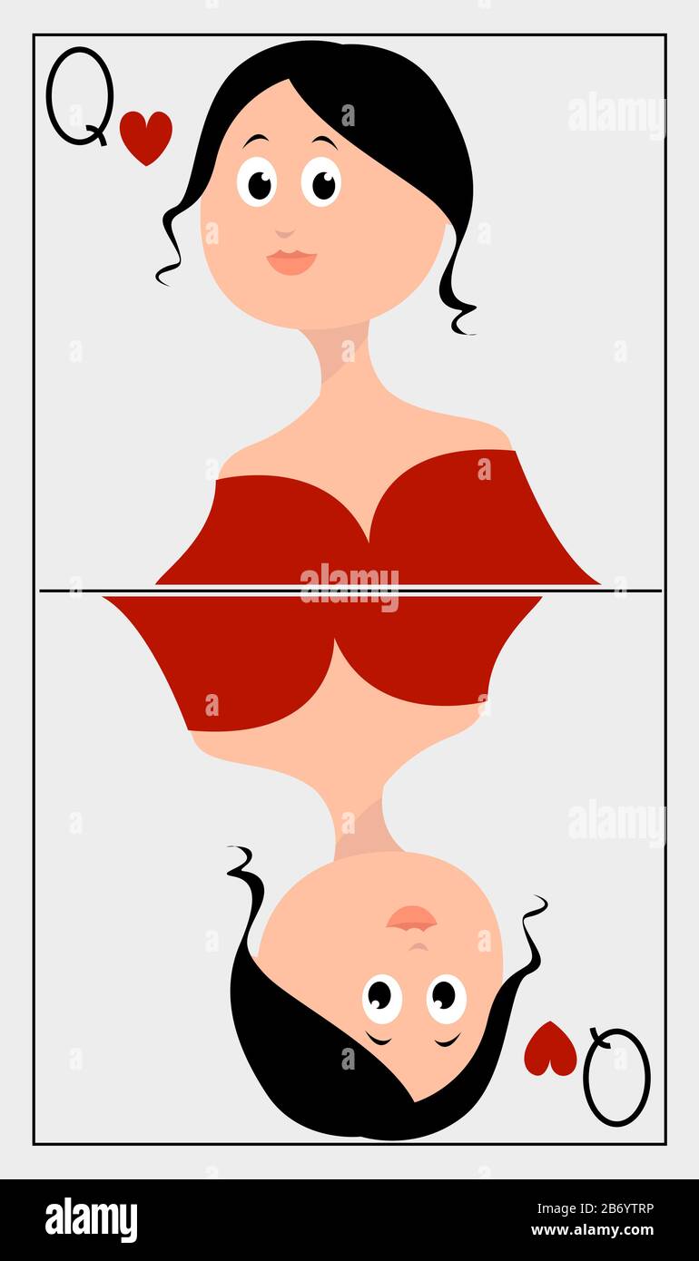Queen card, illustration, vector on white background Stock Vector Image ...