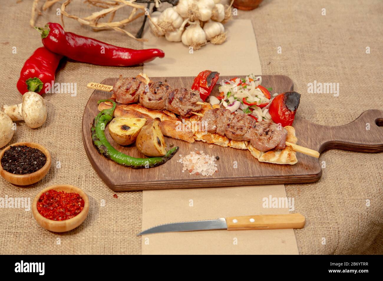 Food kebab from turkish cuisine Stock Photo - Alamy